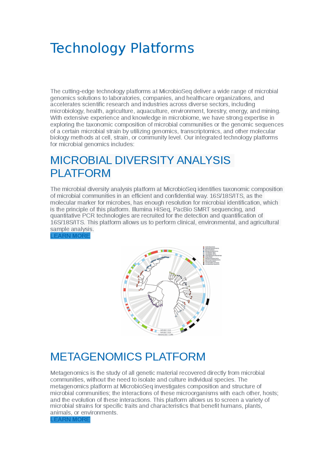 Microbial Research Platform Cd Genomics Docsity