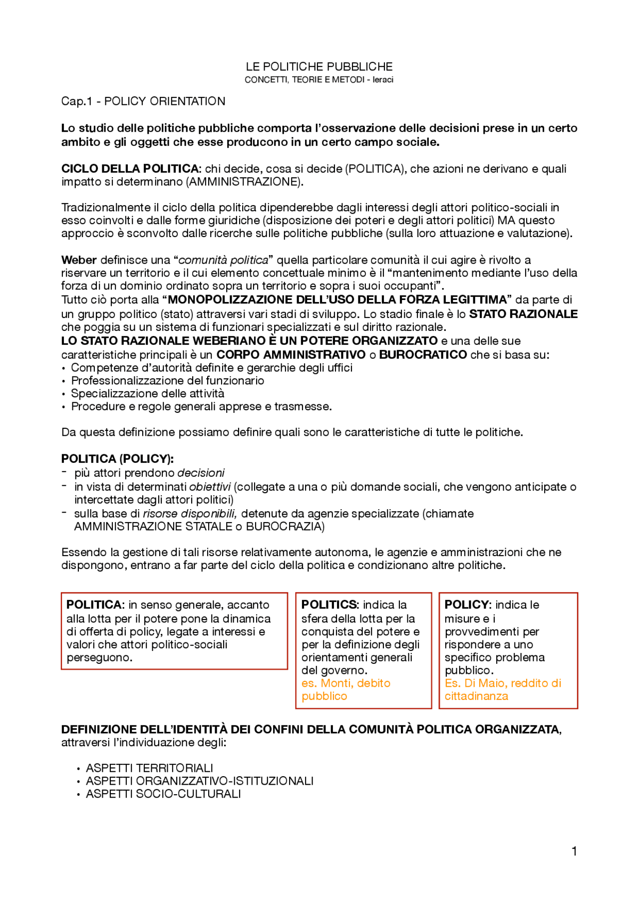 Riassunto Slides Politiche Pubbliche E Diritti Umani Degani Docsity