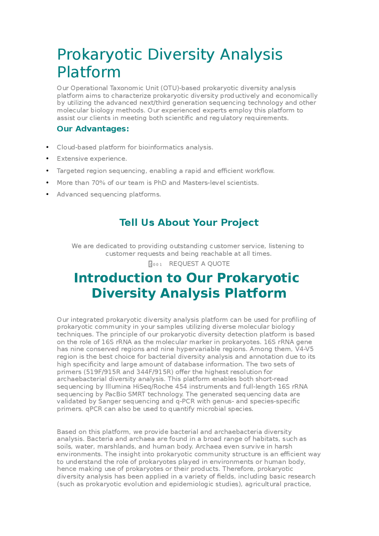 Prokaryotic Diversity Analysis Platform Cd Genomics Docsity
