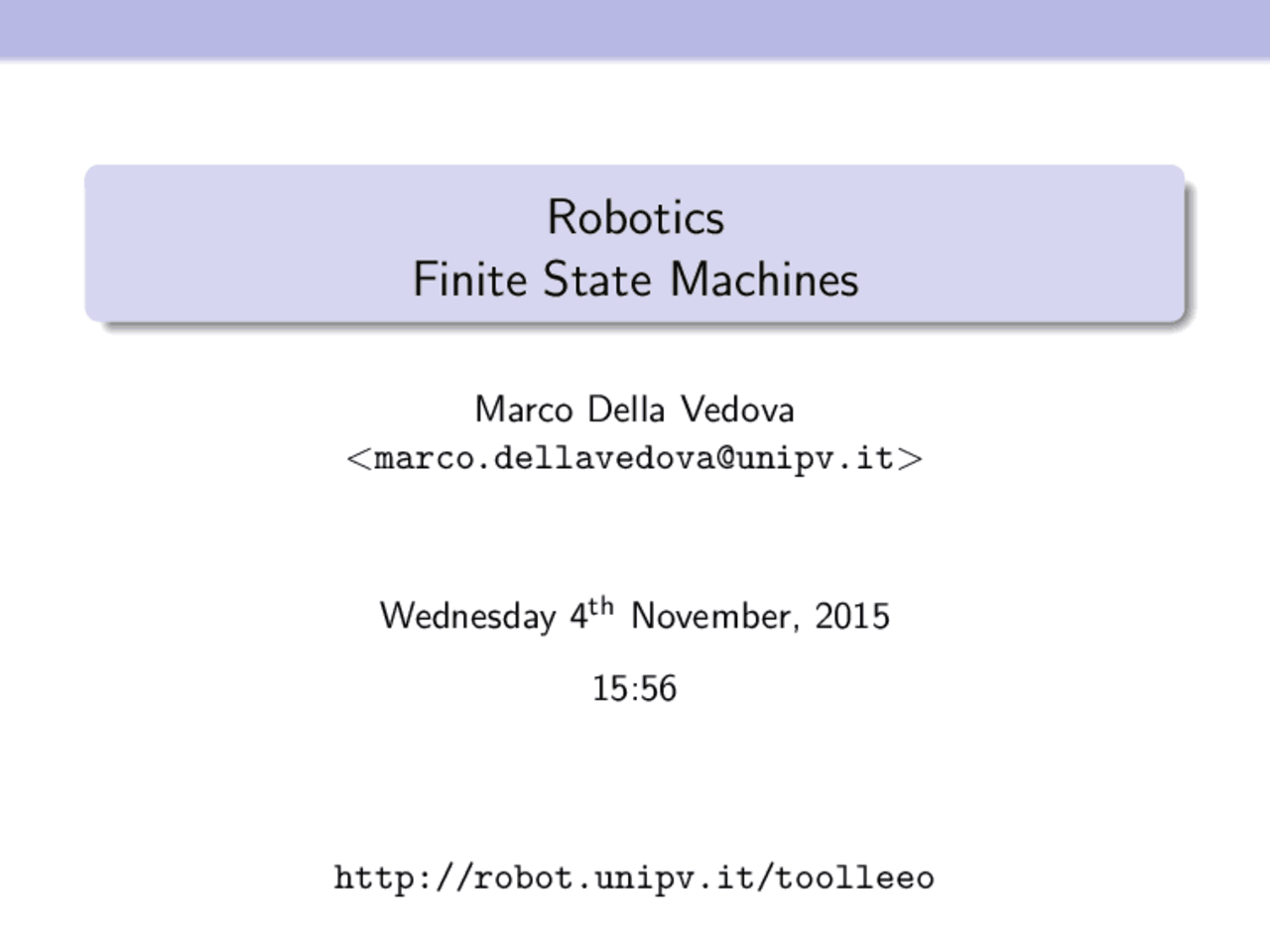 Finite State Machine - Docsity