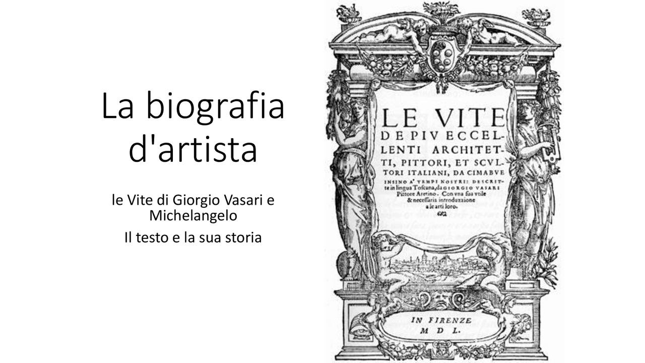 Slides Su Le Vite Di Vasari Docsity