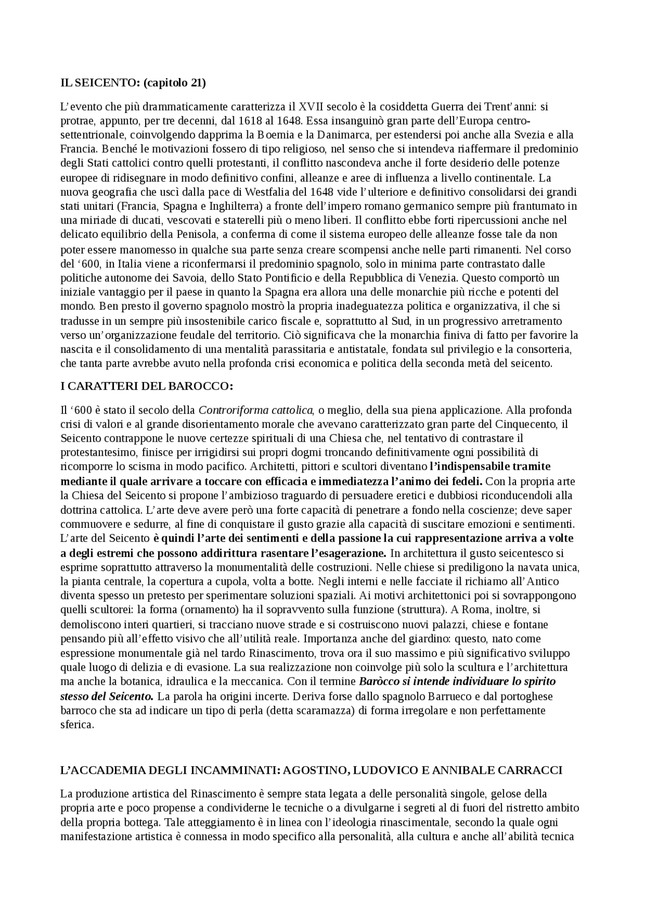 Storia Dellarte Moderna Riassunti Docsity
