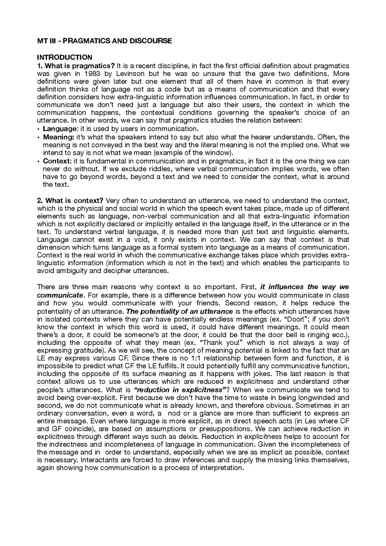 Appunti Modulo Teorico Inglese Iii Docsity