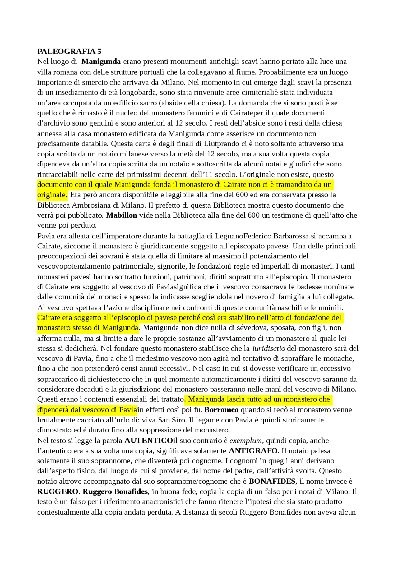 Appunti Completi Paleografia Docsity