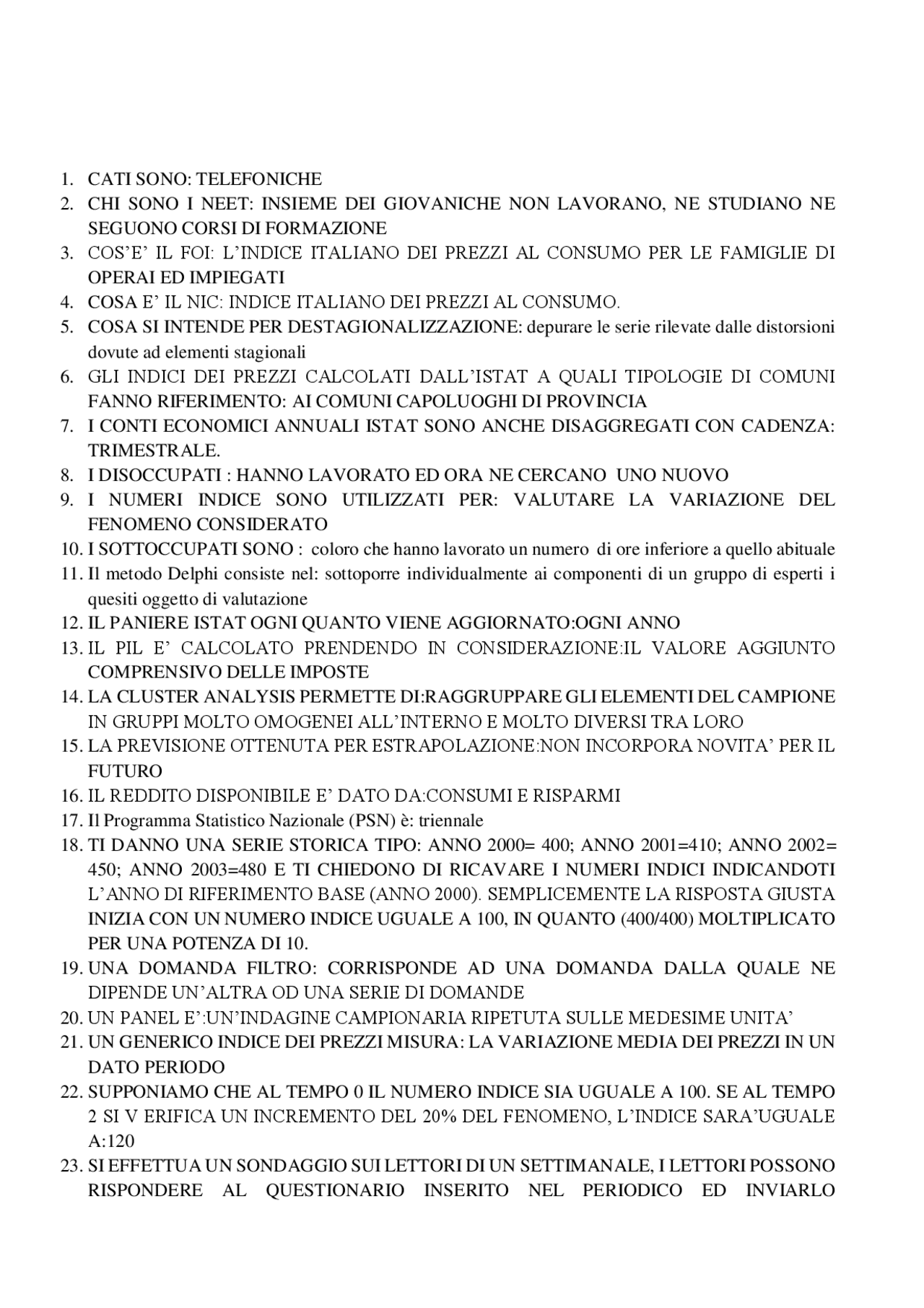 Domanderisposte Esame Statistica Economica Unipegaso Prove Desame