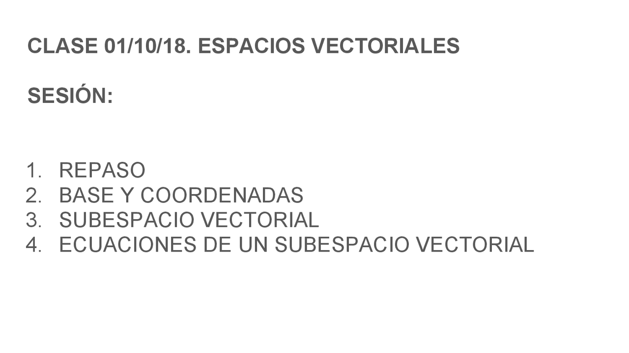 Tema 1 Espacios vectoriales - Docsity