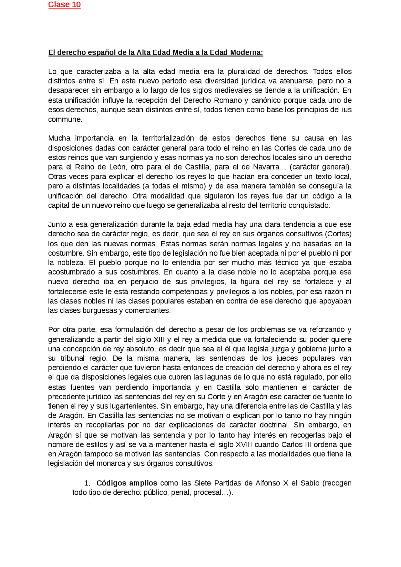 Apuntes Historia Del Derecho Docsity