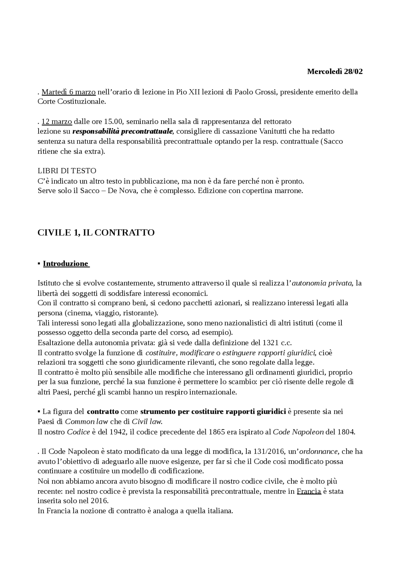 Diritto Civile Prof Tenella Docsity