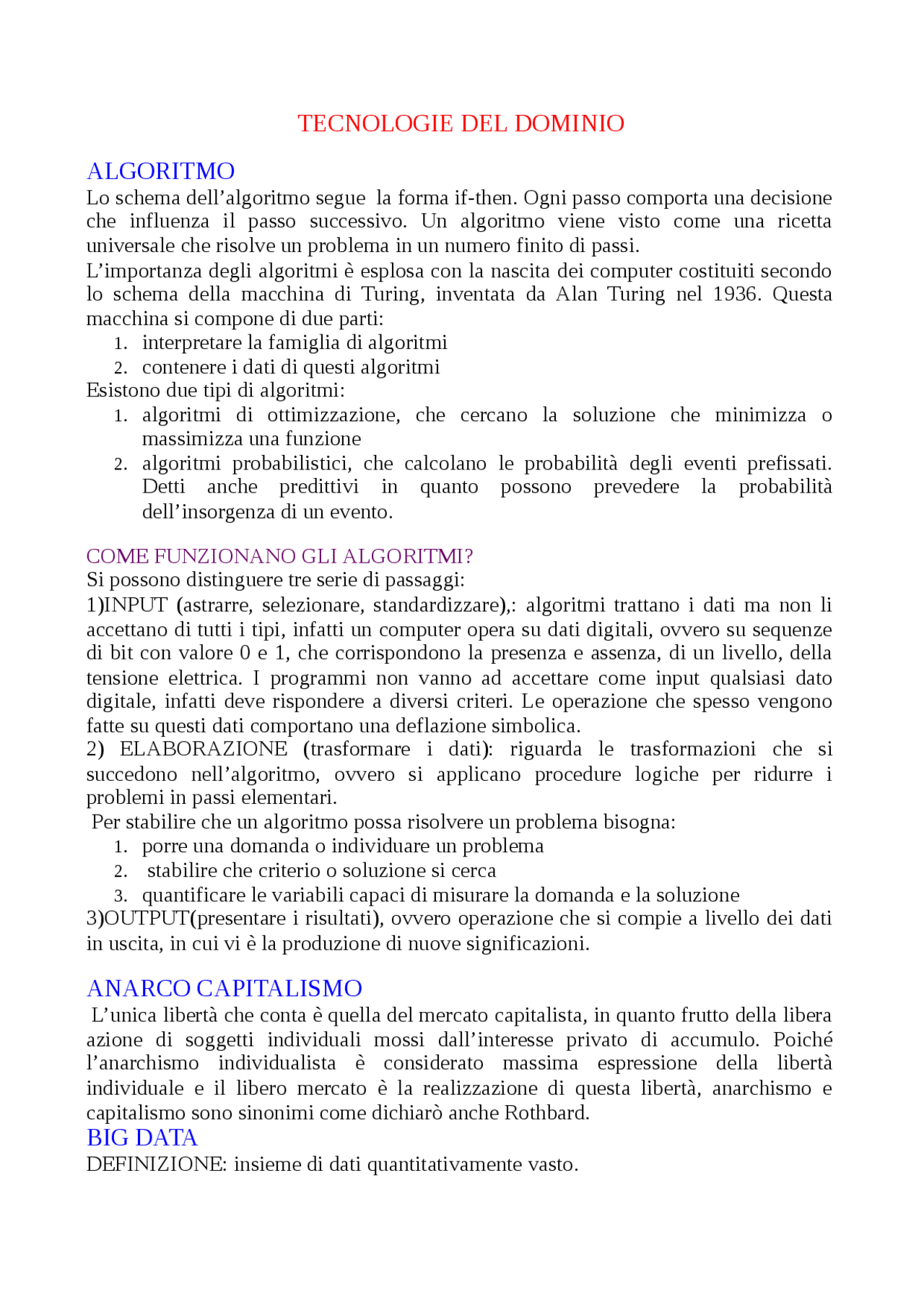 Tecnologie Del Dominio Docsity