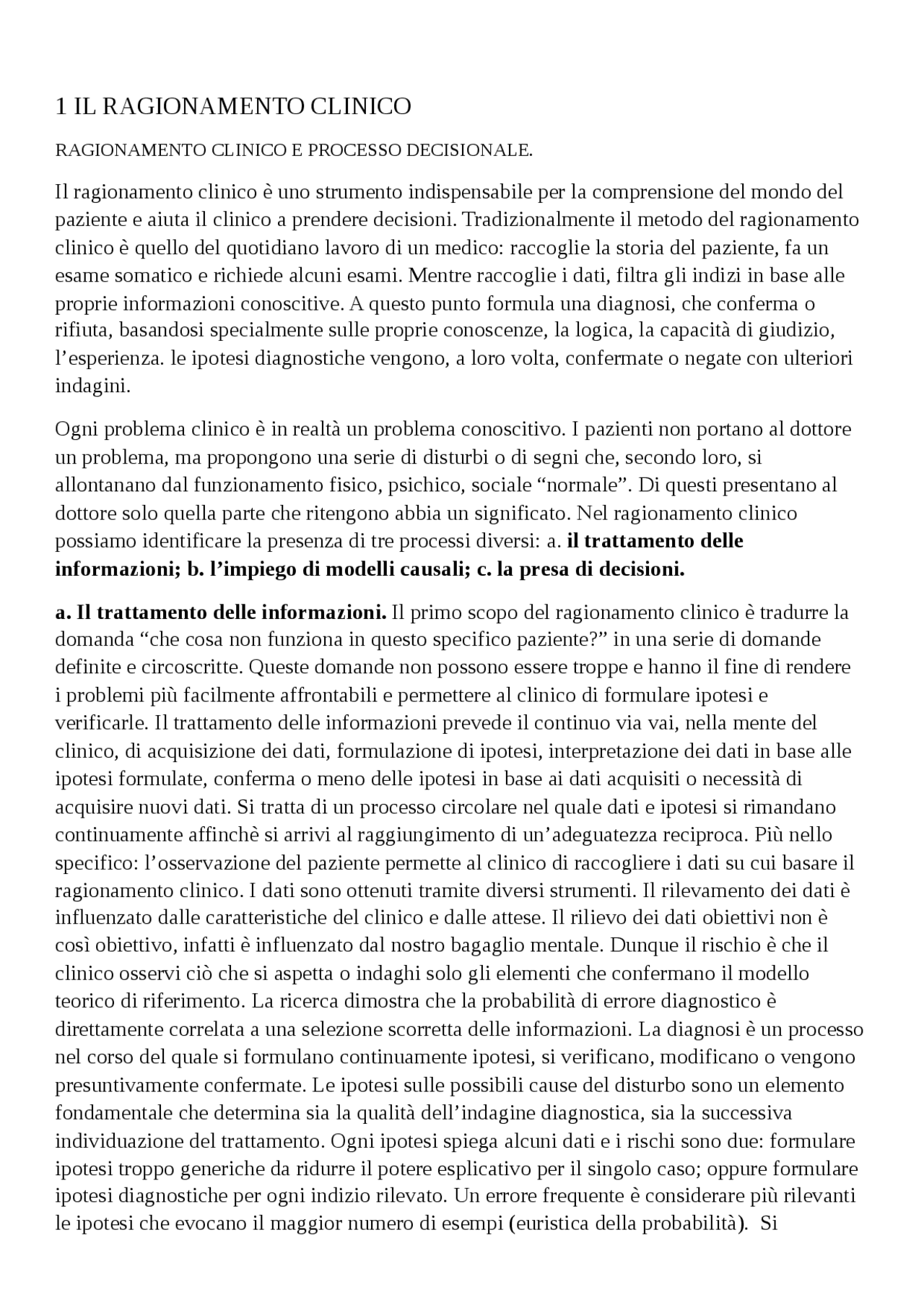 Modelli Di Colloquio In Psicologia Clinica Docsity