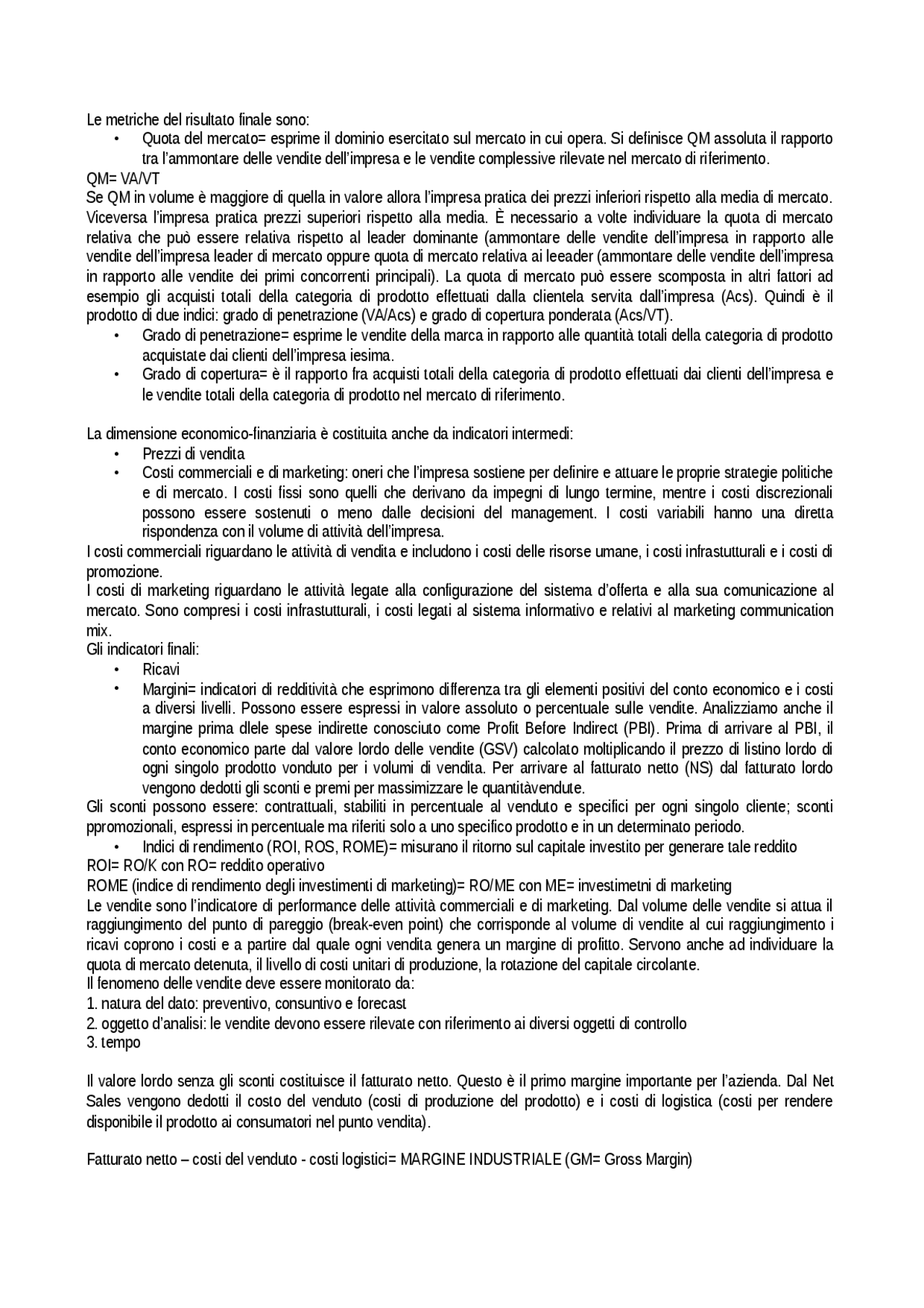 Marketing Il Management Orientato Al Mercato Mattiacci Docsity