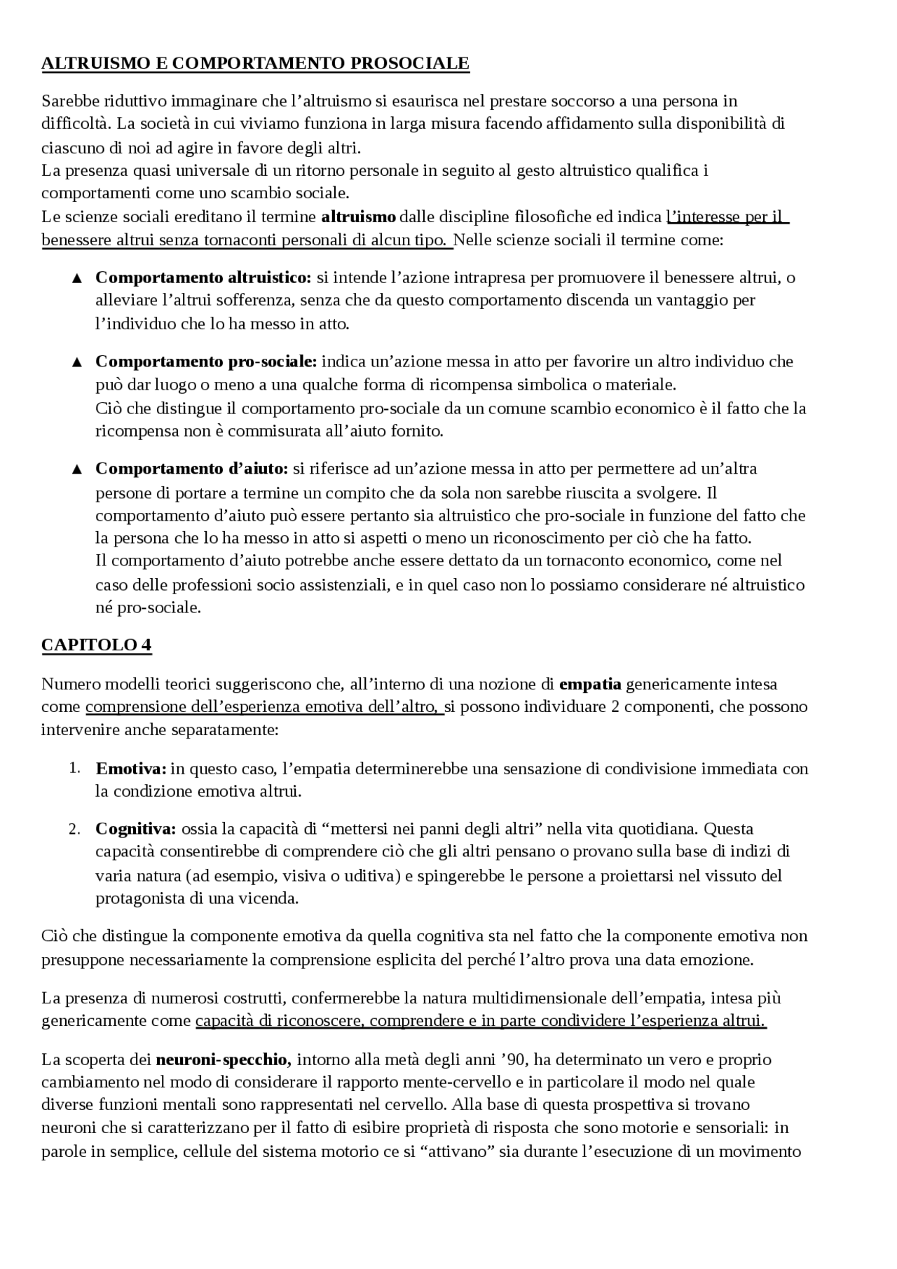 Libro Altruismo E Comportamento Prosociale Docsity
