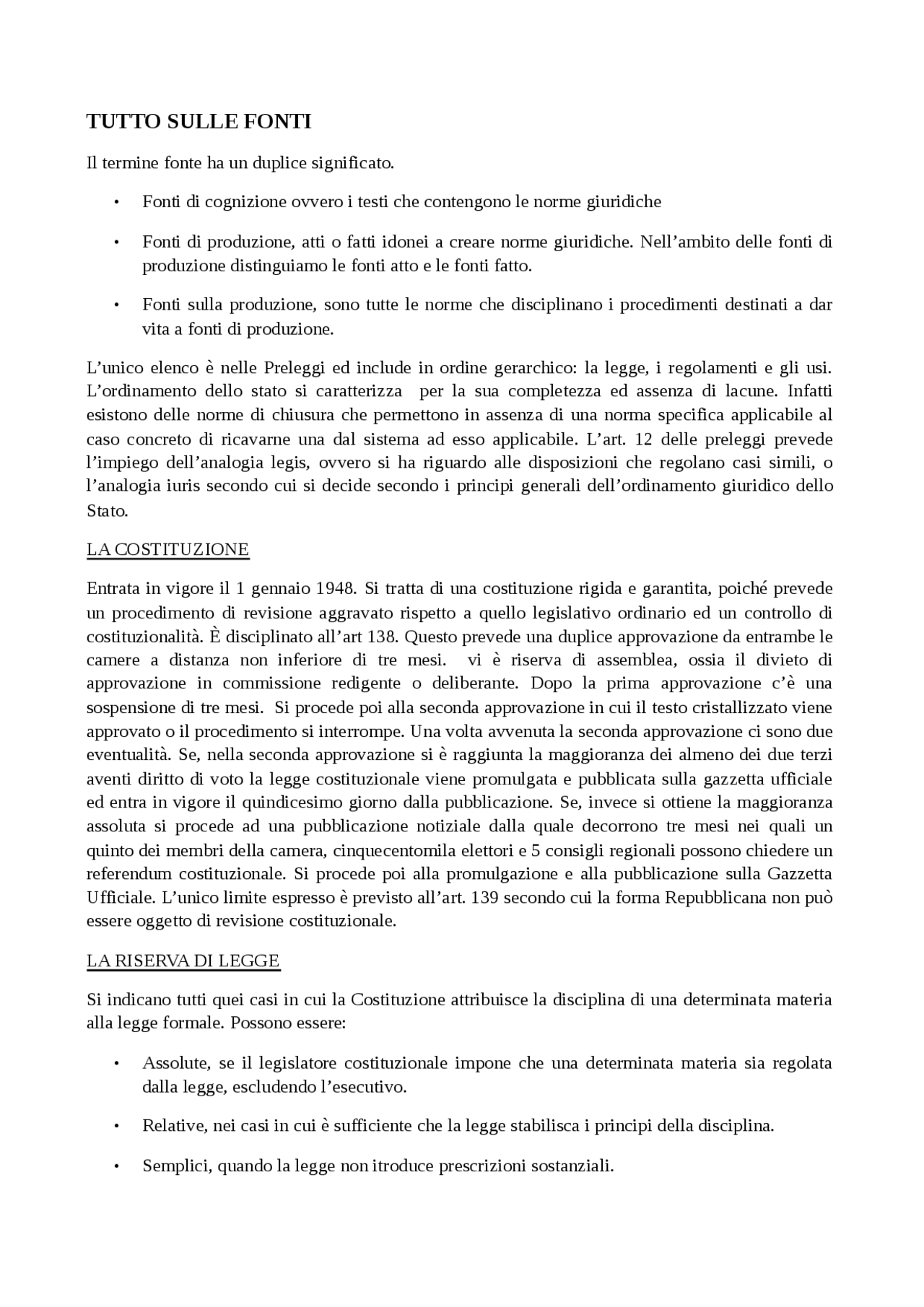Le Fonti Del Diritto Pubblico Docsity