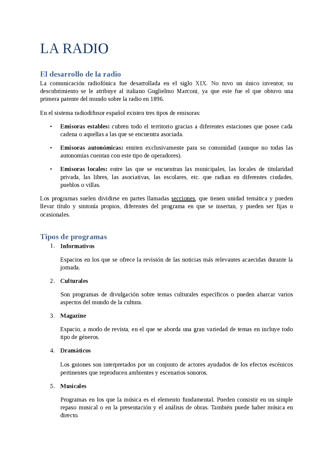 Tema 1 diseño de programas informativos - Docsity