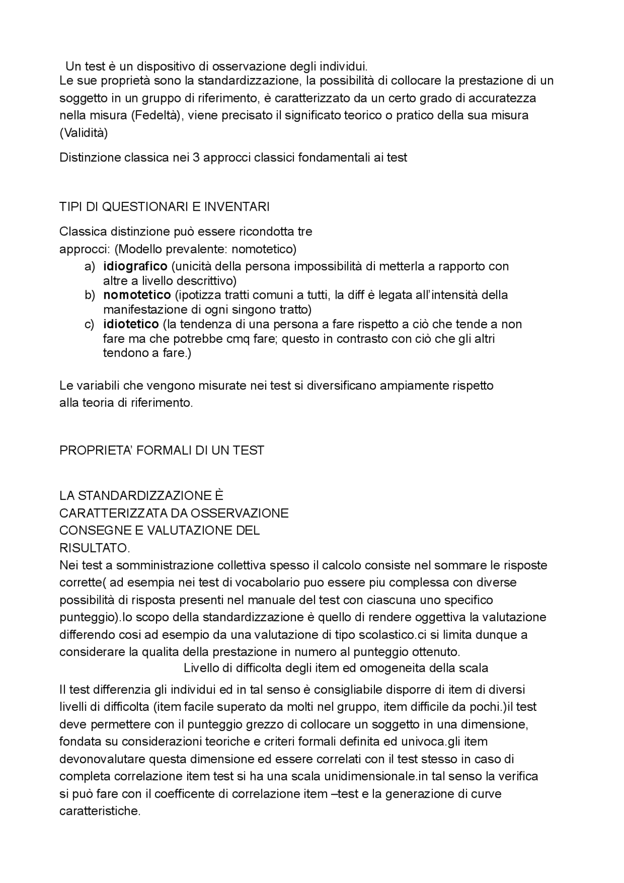 Appunti Misti Di Teorie E Tecniche Dei Test Psicologici E Del Colloquio