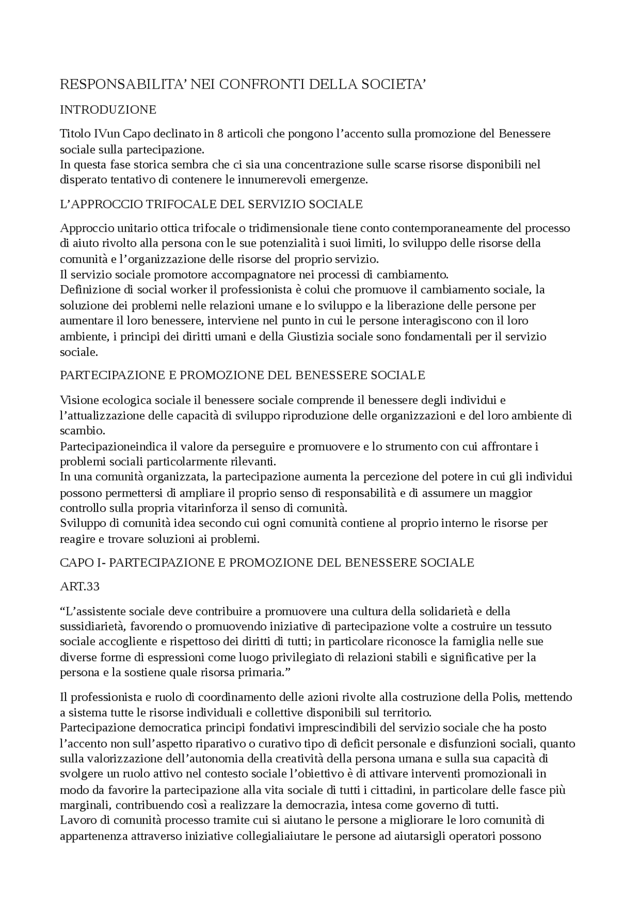 Le Responsabilità Professionali Dellassistente Sociale Docsity
