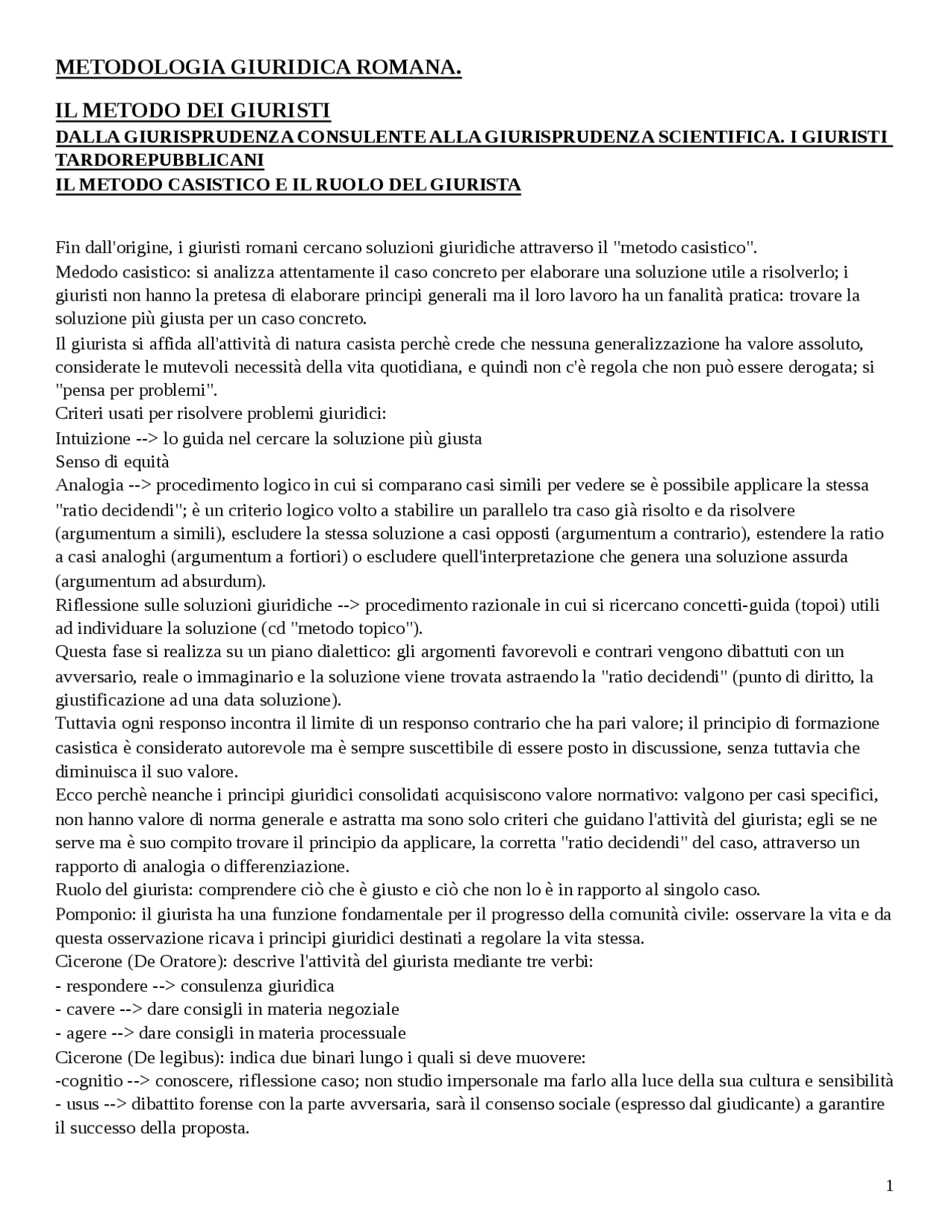 Scienza Giuridica E Retorica Forense Docsity