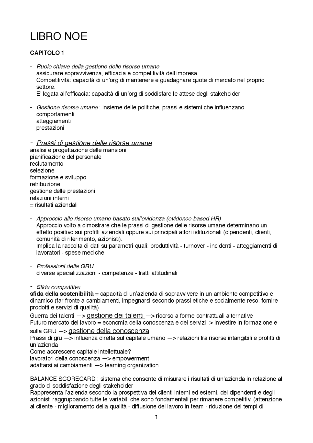 Gestione Delle Risorse Umane Docsity