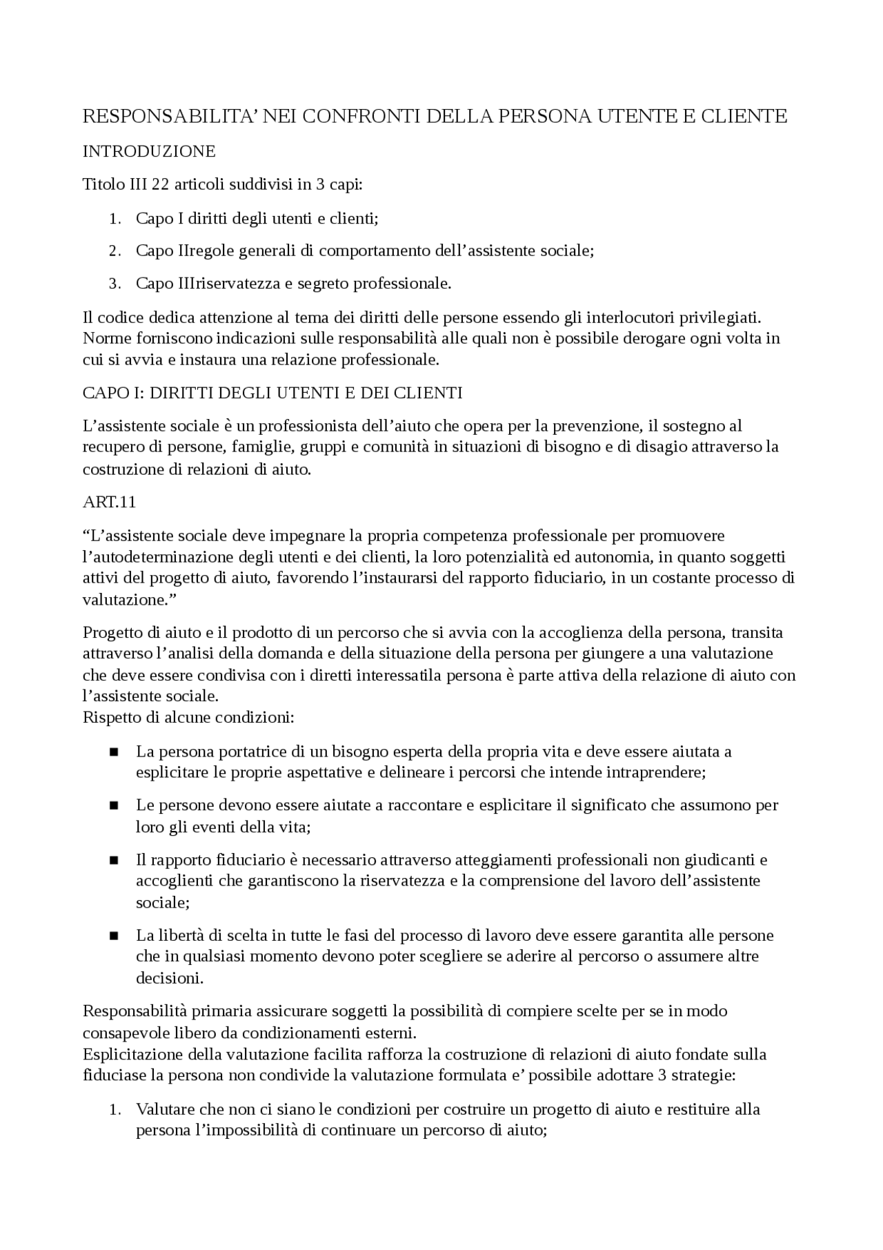 Le Responsabilità Professionali Dellassistente Sociale Docsity