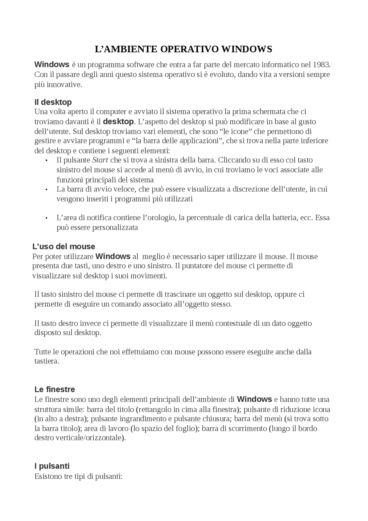 Elementi Di Informatica Docsity