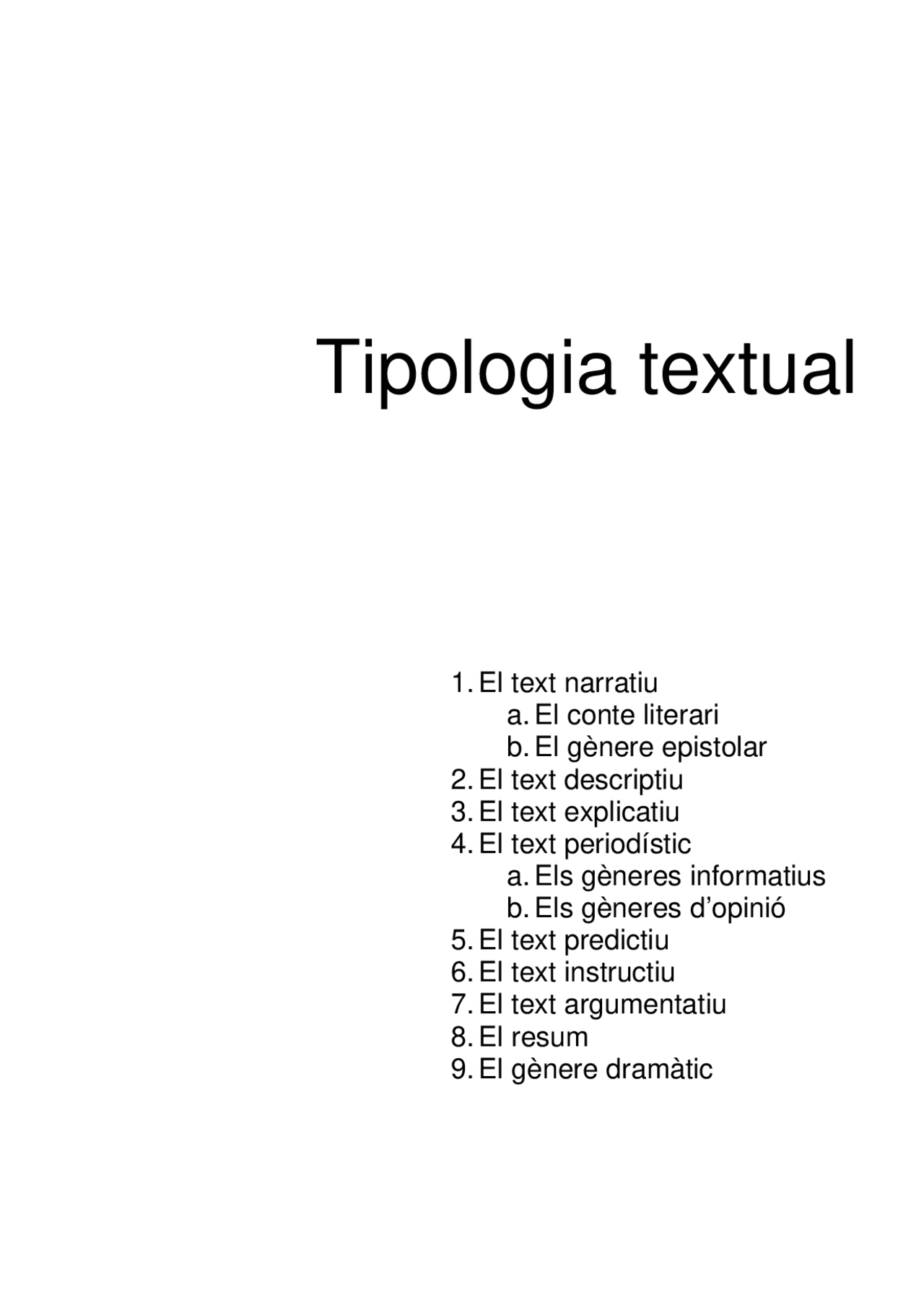 Tipologies Textuals Català Docsity