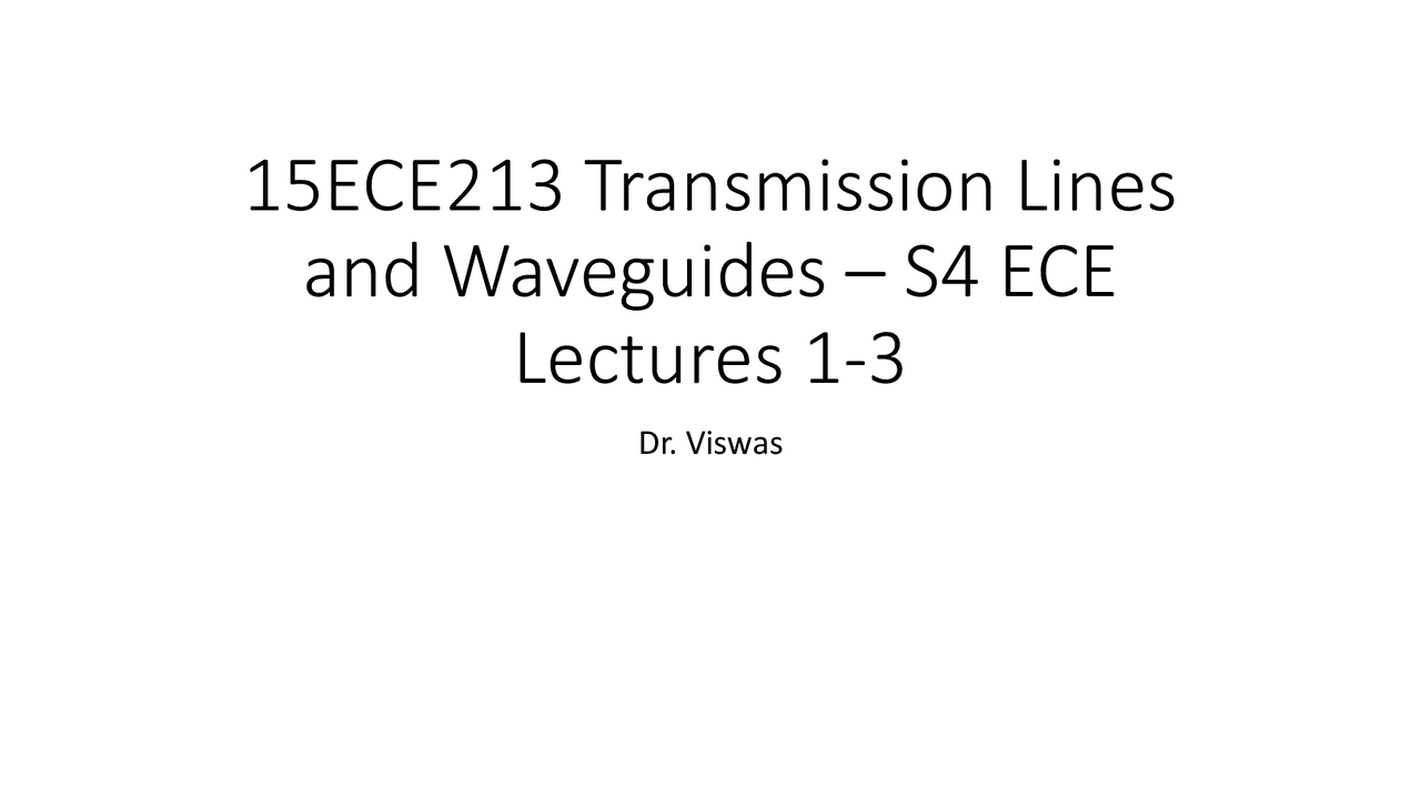 Introduction To Electromagnetics Docsity