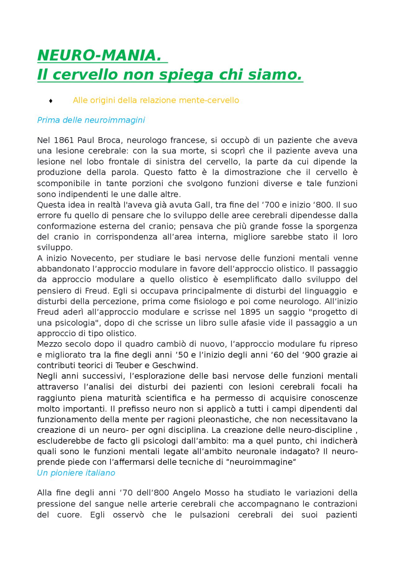 Riassunto Del Libro Neuromania Docsity
