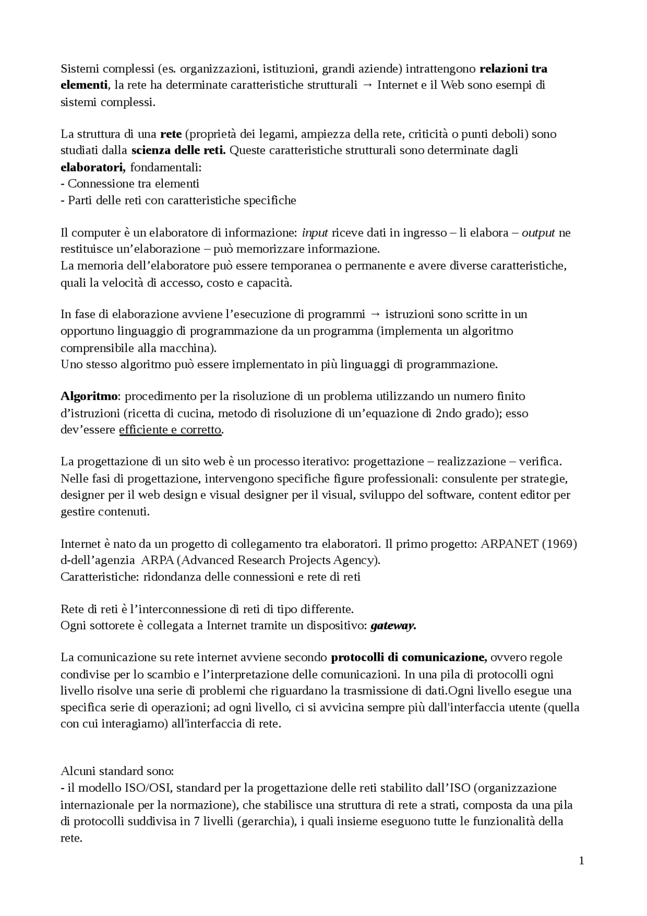 Slide Informatica Appunti Tutte Docsity