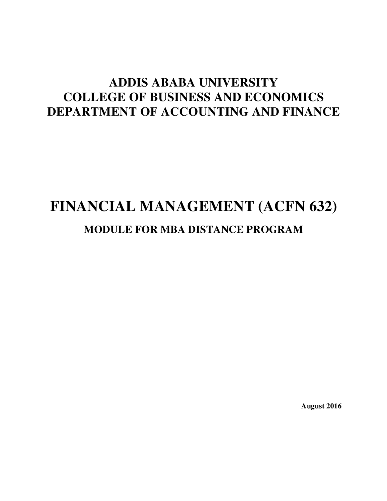 Financial Management For Mba Docsity