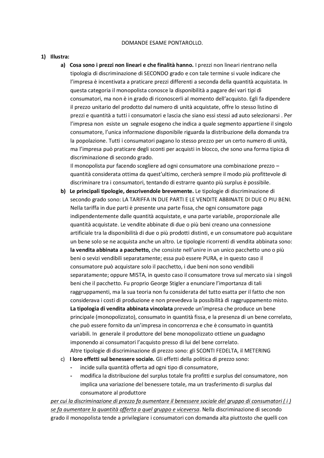 Economia Delle Forme Di Mercato Docsity