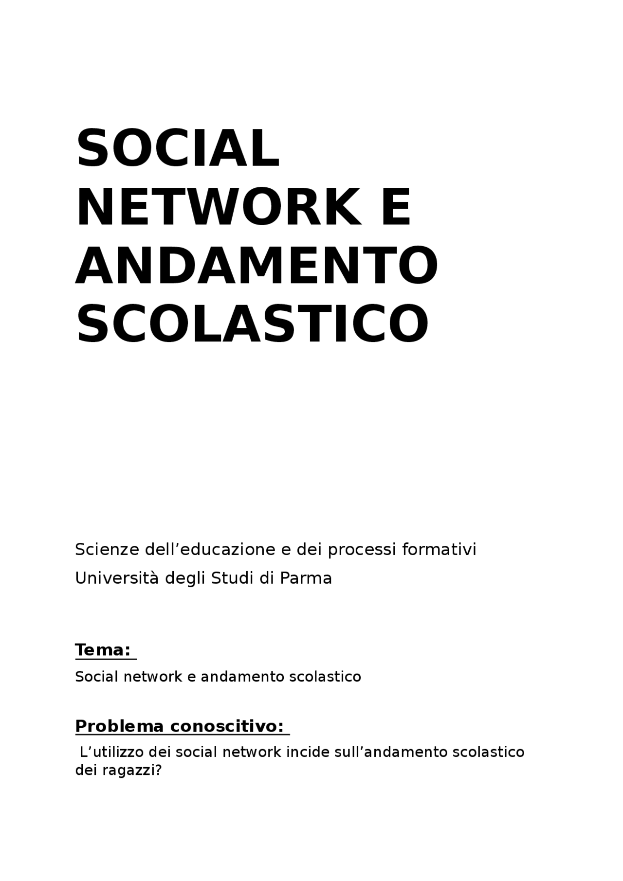 Ricerca Di Pedagogia Sperimentale Docsity