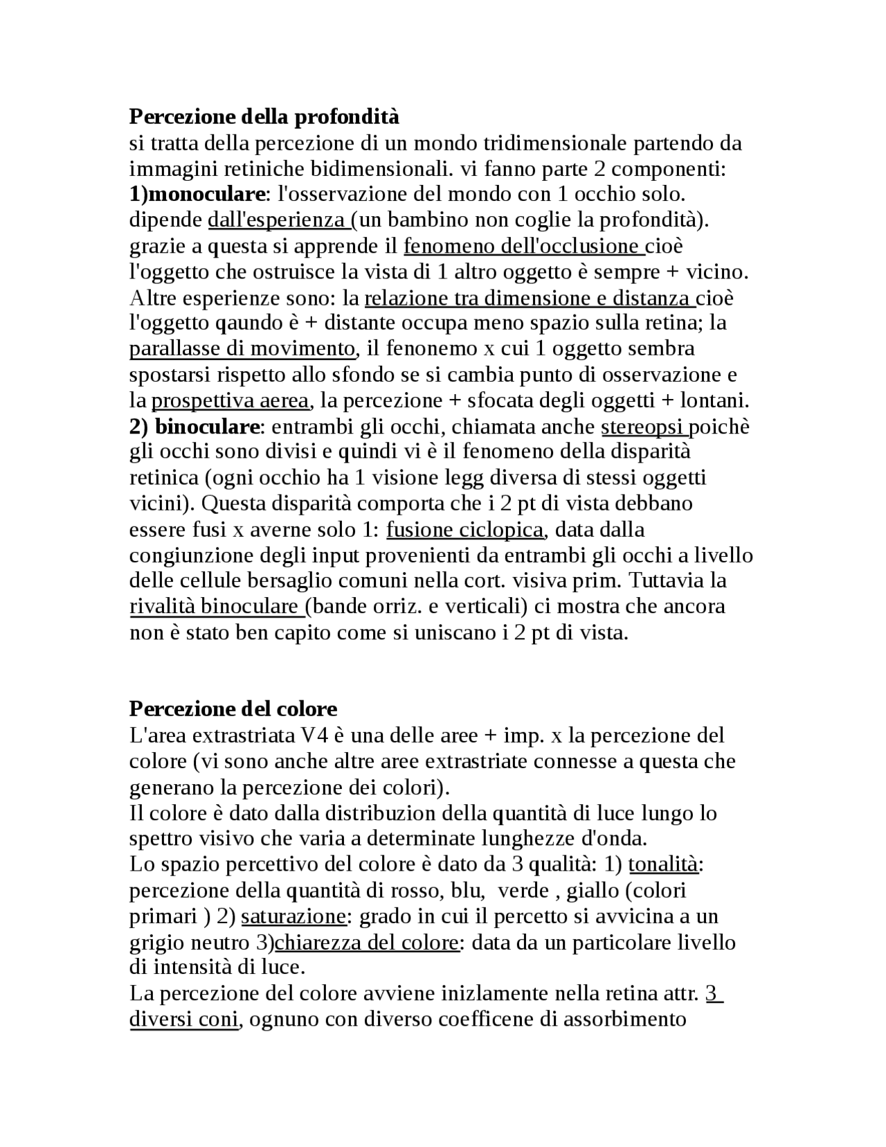 Domande Esame Psicologia Cognitiva Docsity