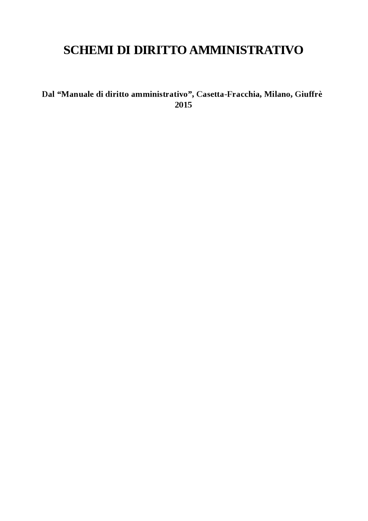 Riassunto Manuale Diritto Amministrativo Elio Casetta Docsity