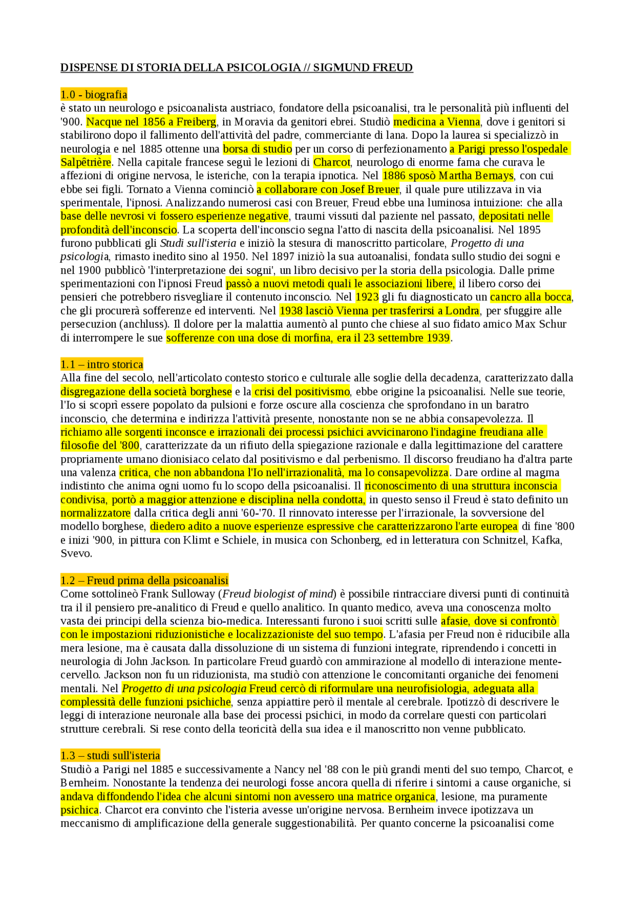 Storia Della Psicologia Docsity