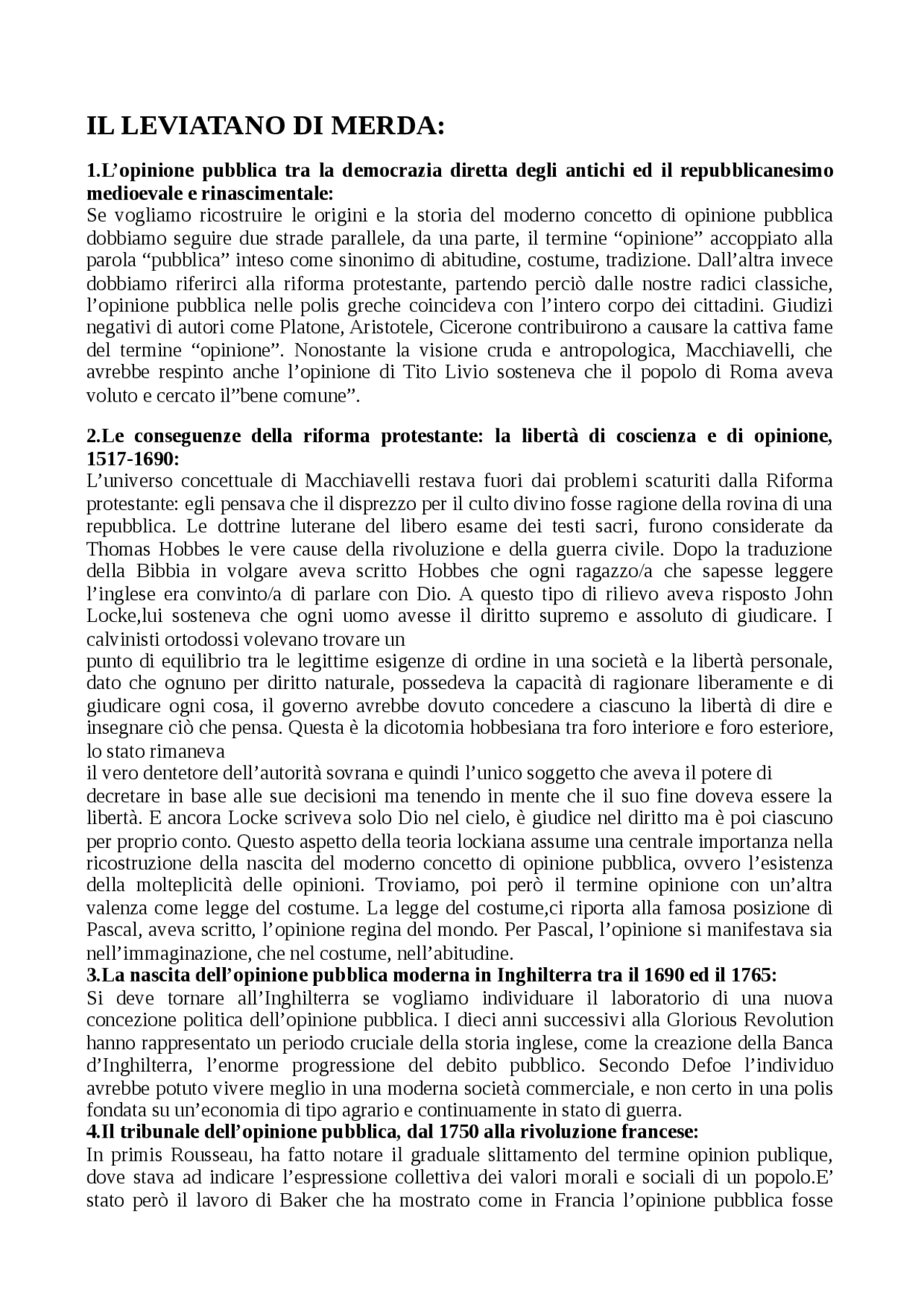 Riassunto Il Leviatano Invisibile Docsity