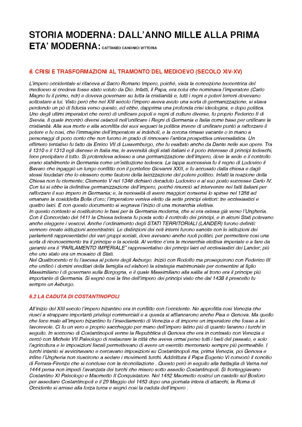 Riassunto Di Storia Moderna Docsity