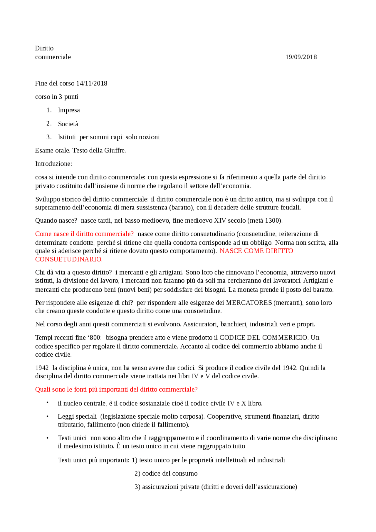 Appunti Diritto Commerciale Docsity
