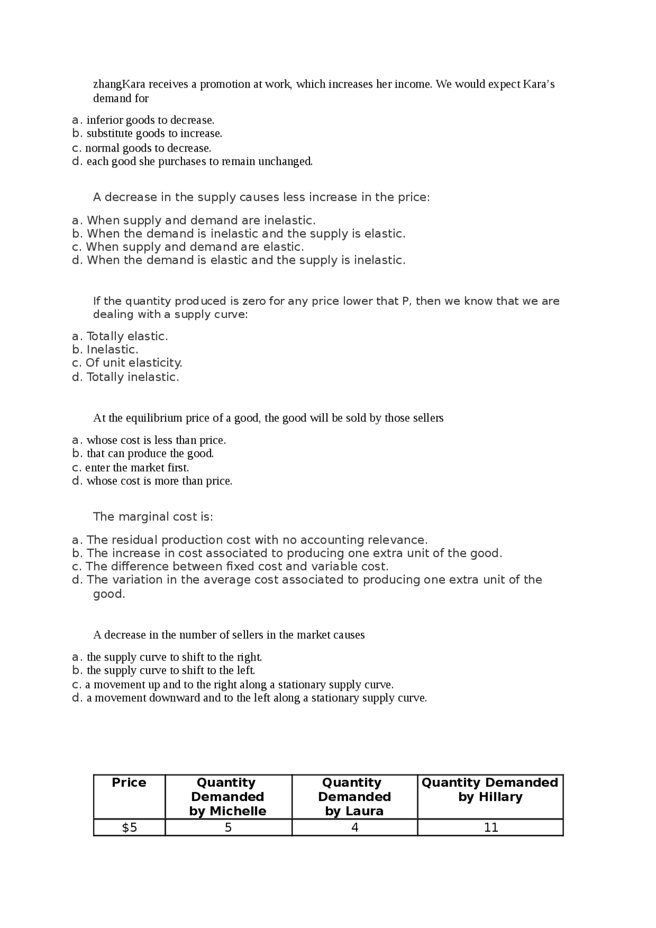 Principio de Economía Multiple Choice Question Bank Eng - Docsity
