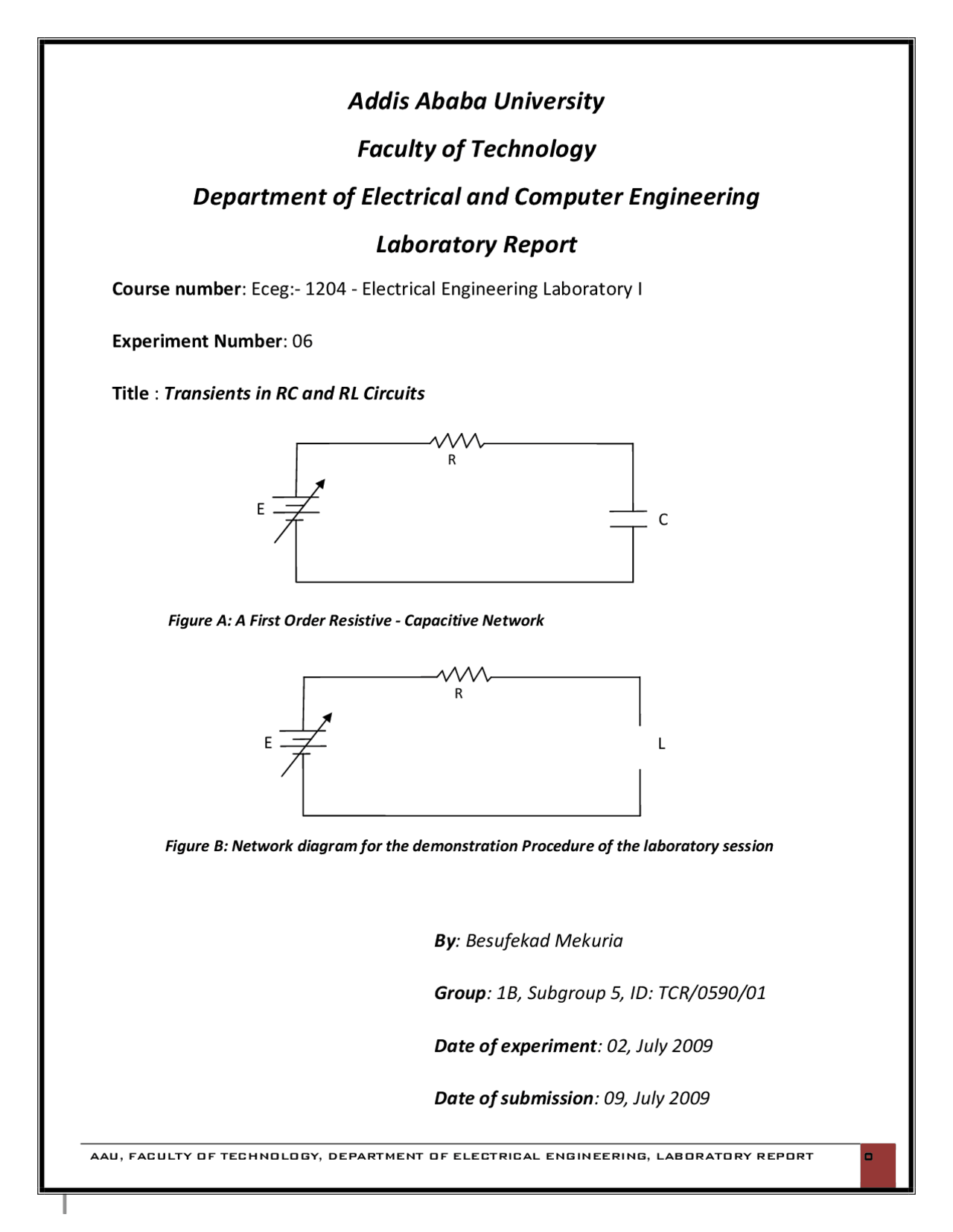 Experiment On Fundamentals Of Electrical Circuit Docsity