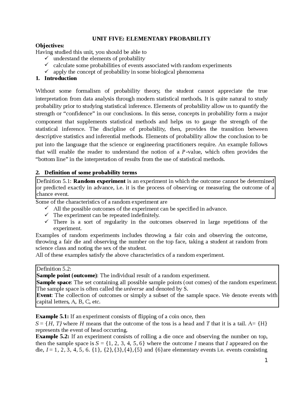 Statistics and probability - Docsity