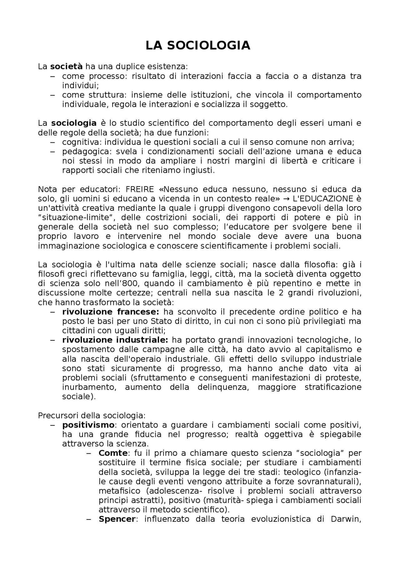 Manuale Di Sociologia Docsity