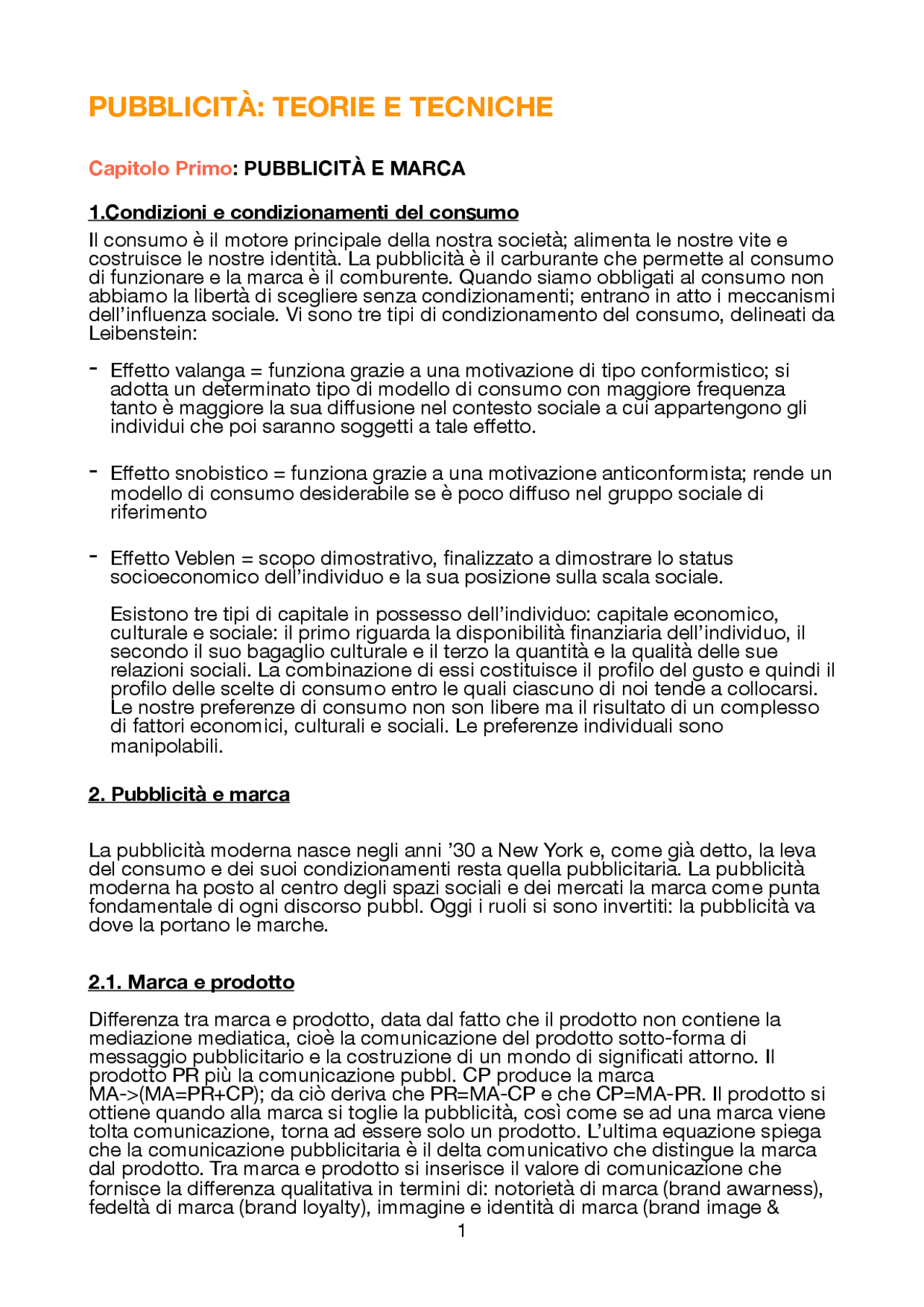 Linguaggi Della PubblicitÀ Teorie E Tecniche Docsity