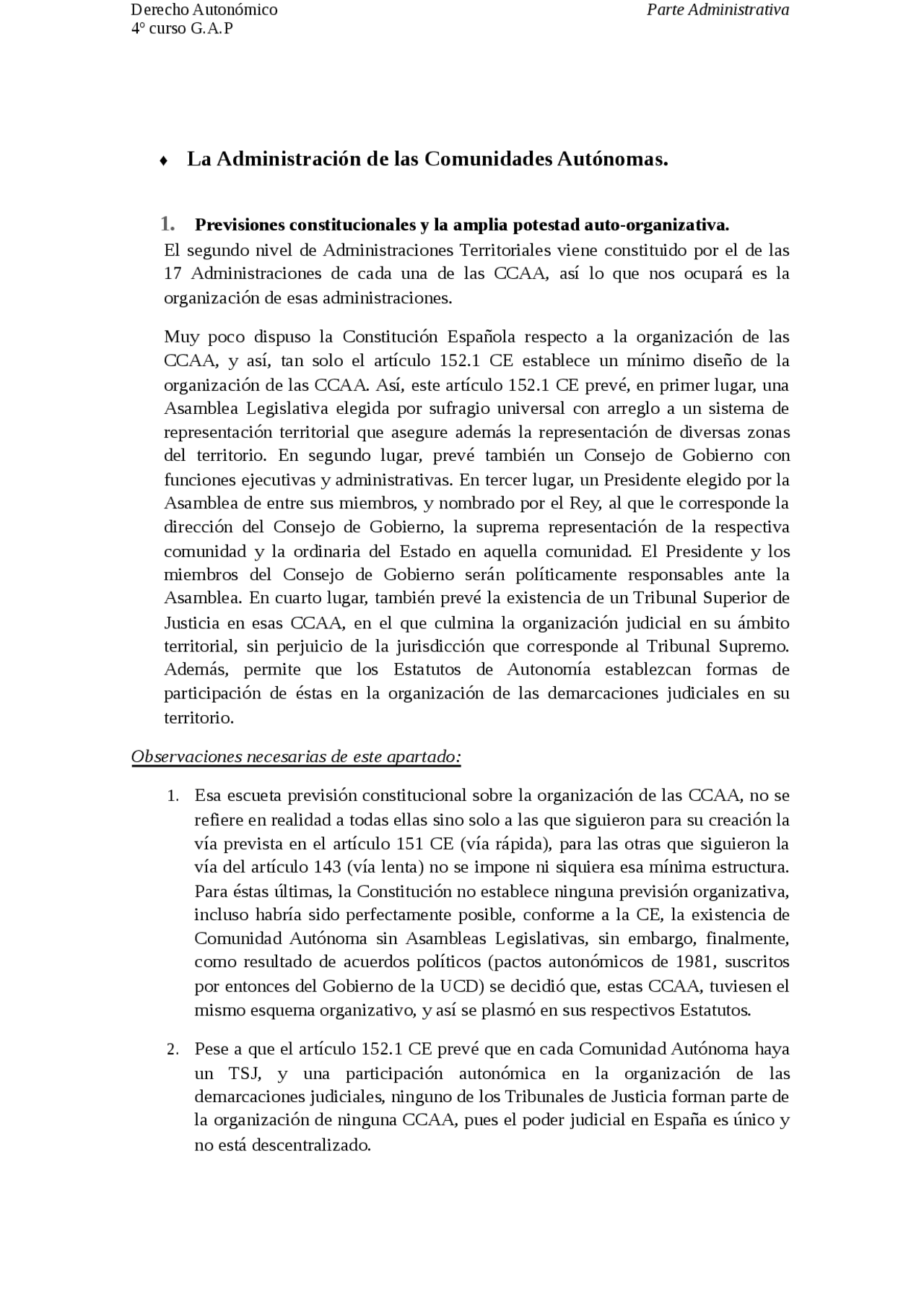 Apuntes De Derecho Autonomico Docsity