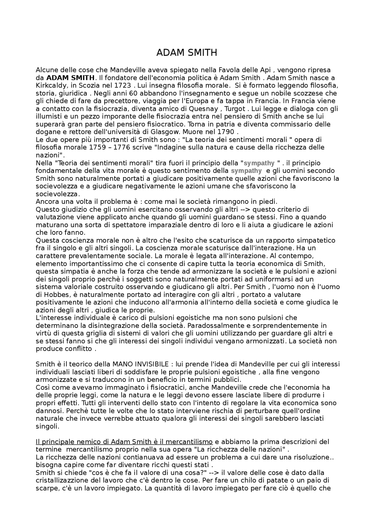 Adam Smith Monografia Docsity
