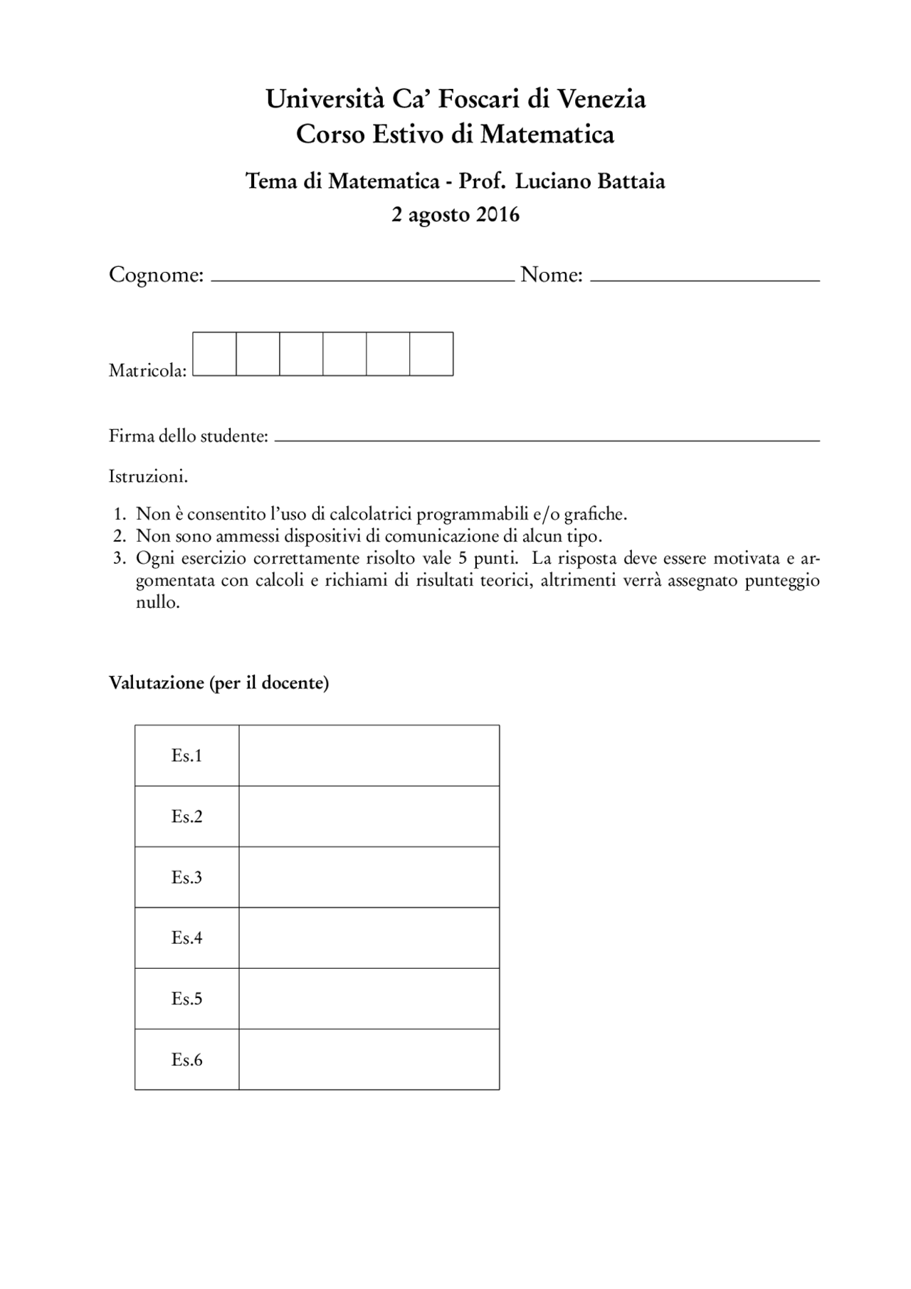 SIMULAZIONE ESAME STATISTICA - Docsity