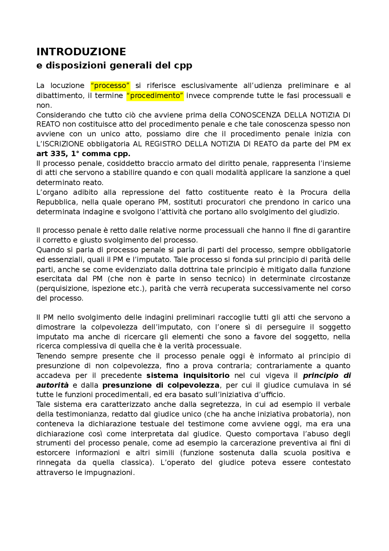 Diritto Processuale Penale Riassunto Conso Grevi Inclusa Riforma