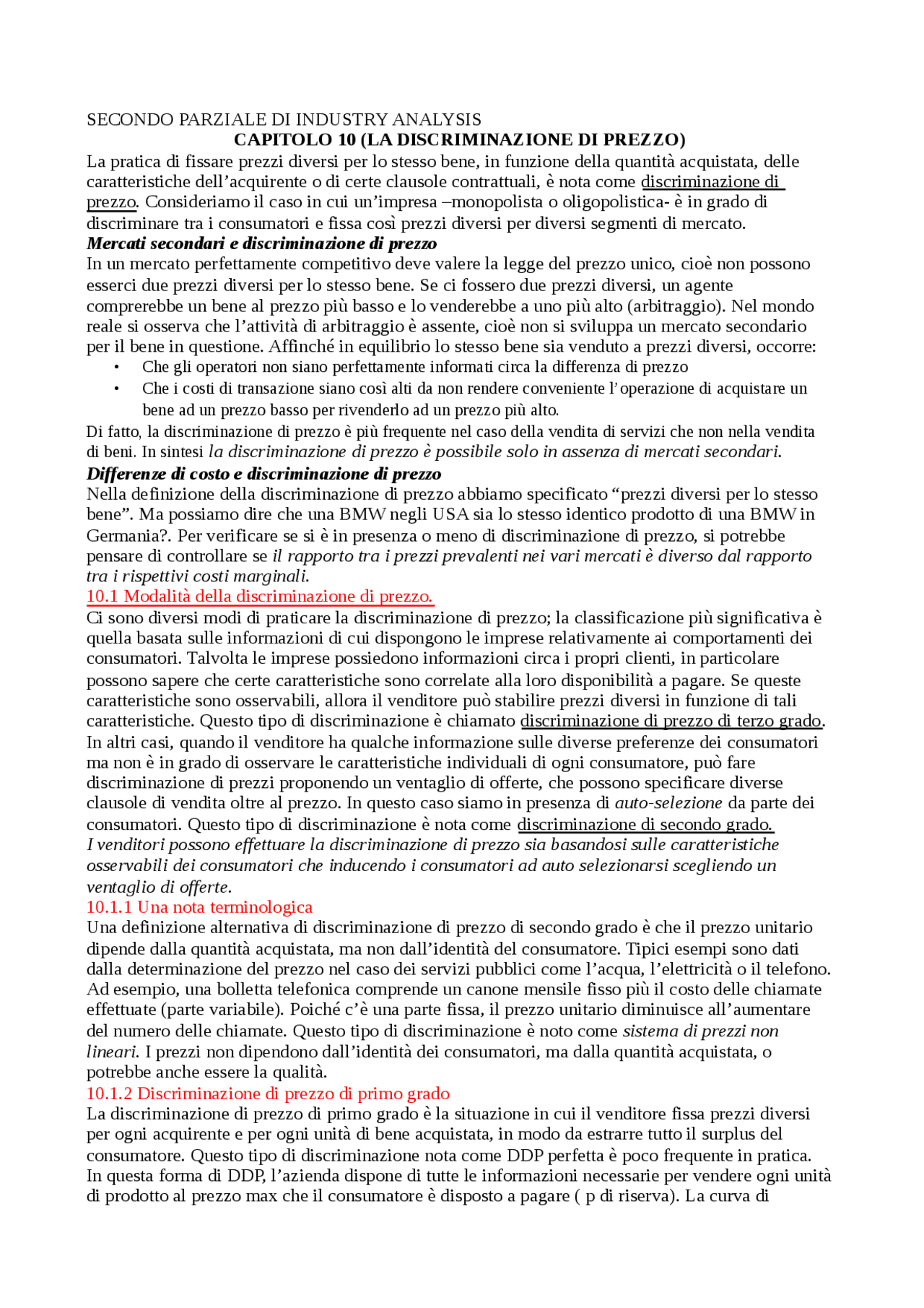 Secondo Parziale Di Industri Analysis Docsity