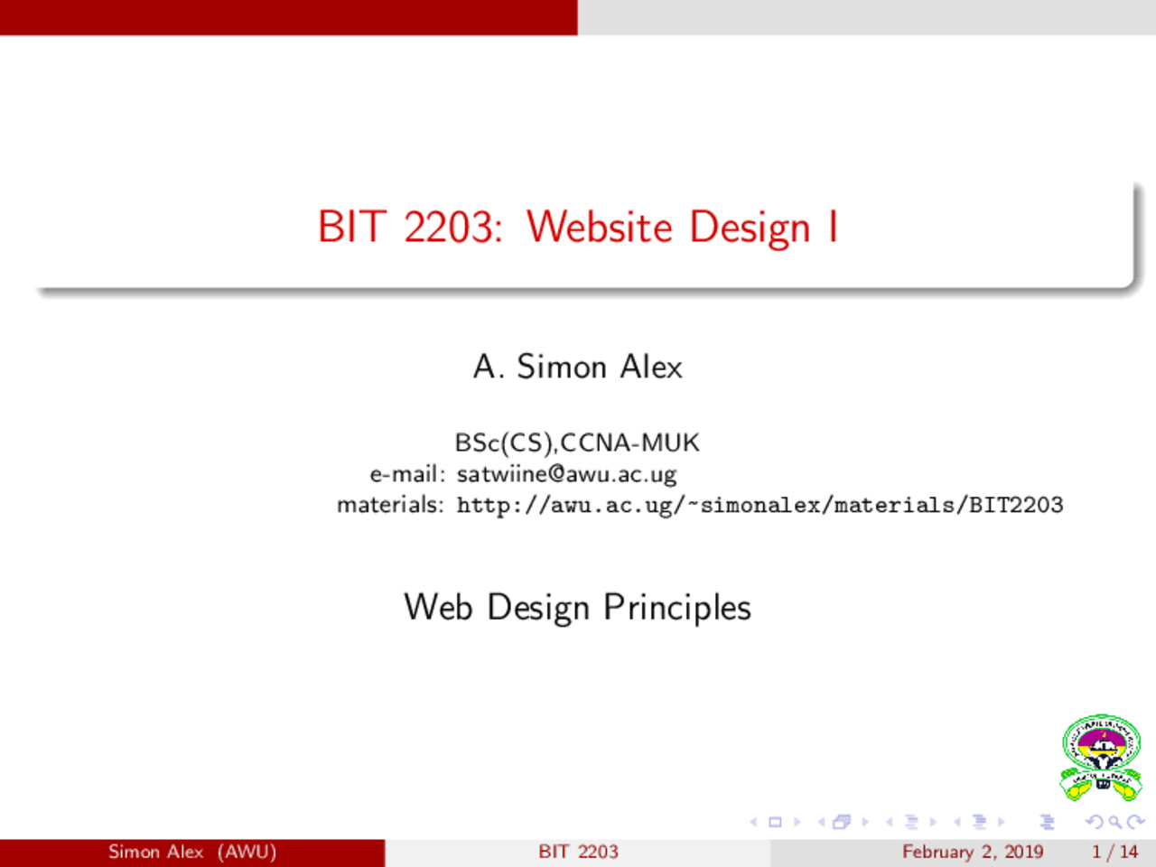 Website Design Principles Docsity