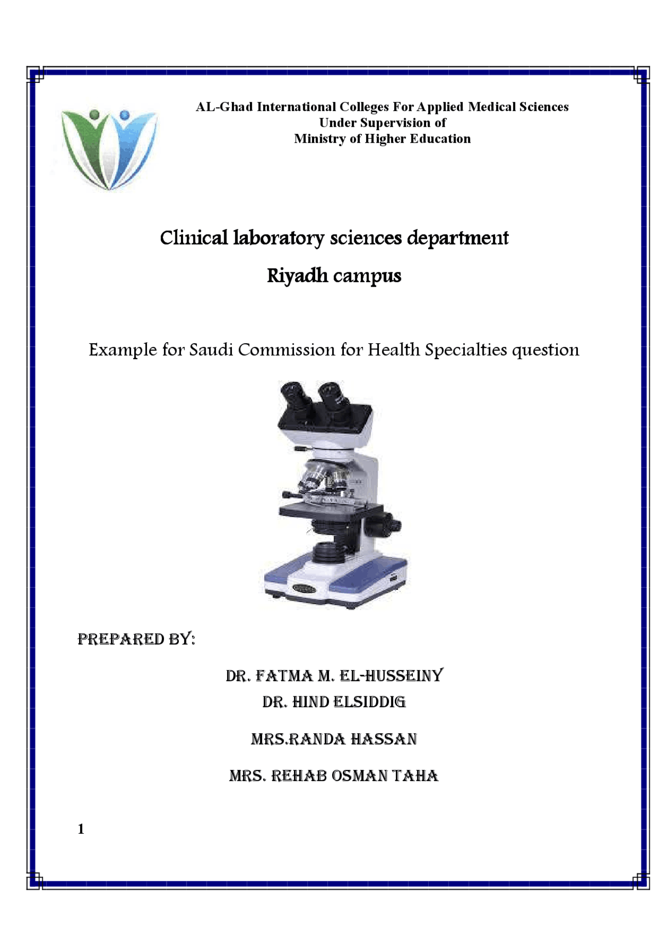 Exam Laboratory Practice Docsity