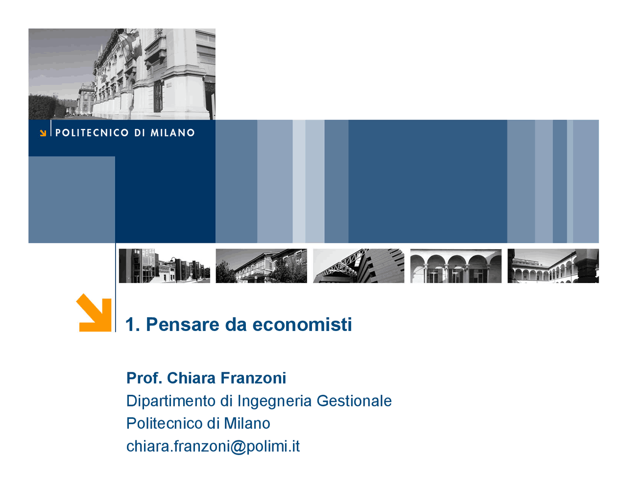 PENSARE DA ECONOMISTI - Docsity